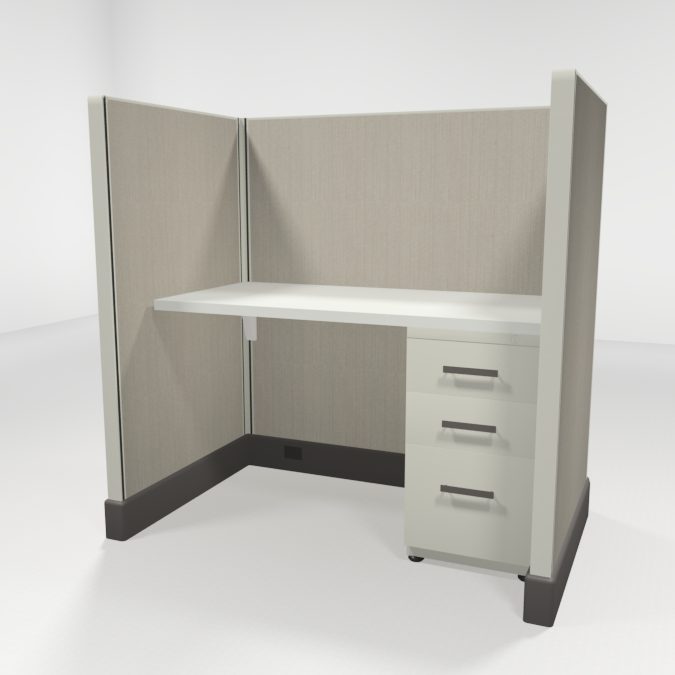 Call Center Cubicles 53" High One File | UsedCubicles.com
