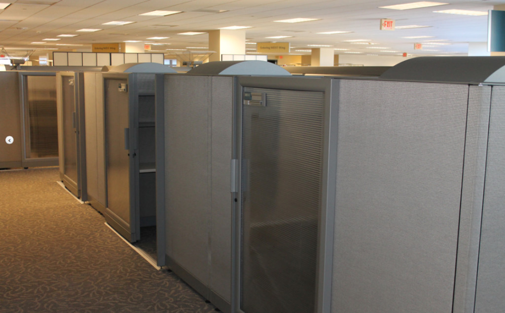 Knoll Currents with Sliding Glass Doors | UsedCubicles.com