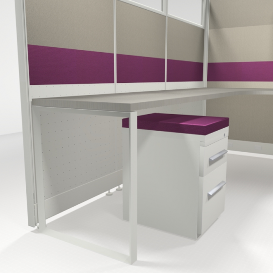 6x8 67" Tiled Cubicles Loaded | UsedCubicles.com